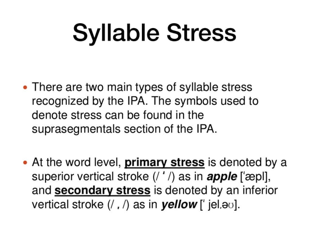 Syllable stress and intonation 2022 | PDF