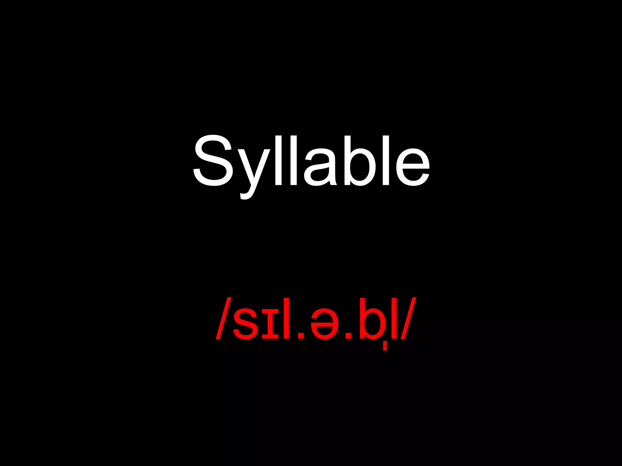 Syllable structure | PPT