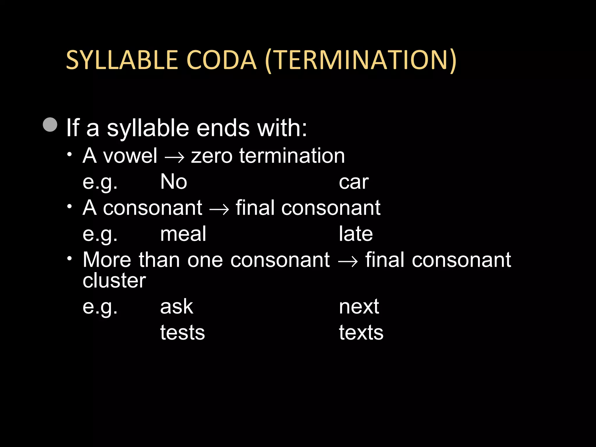 Syllable structure | PPT