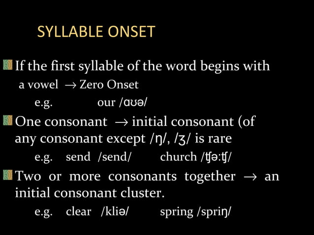 Syllable structure | PPT