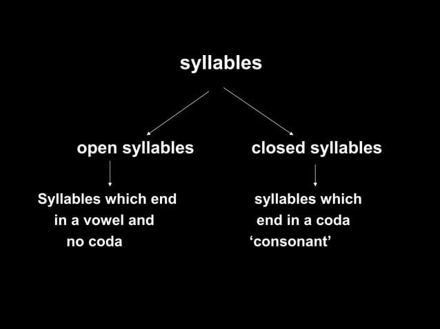 Syllable structure