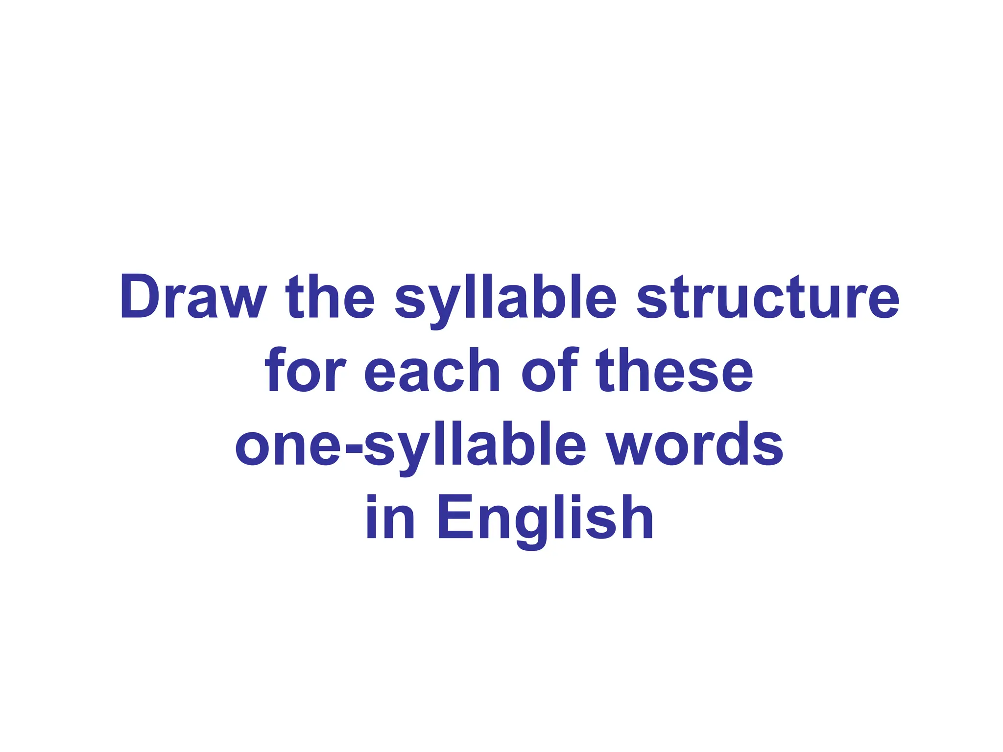 syllable structure power point presentation | PPT
