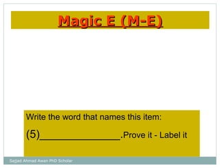 Syllables Types by Sajjad Ahmad Awan PhD Scholar | PPT