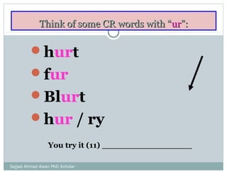 Syllables Types by Sajjad Ahmad Awan PhD Scholar | PPT