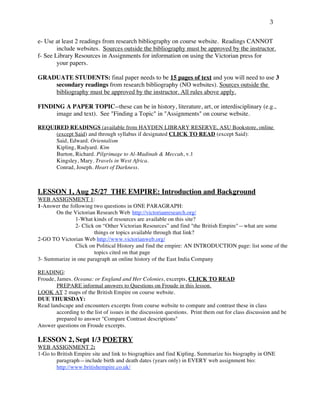 Syllabus for BRITISH CULTURE AND EMPIRE | PDF