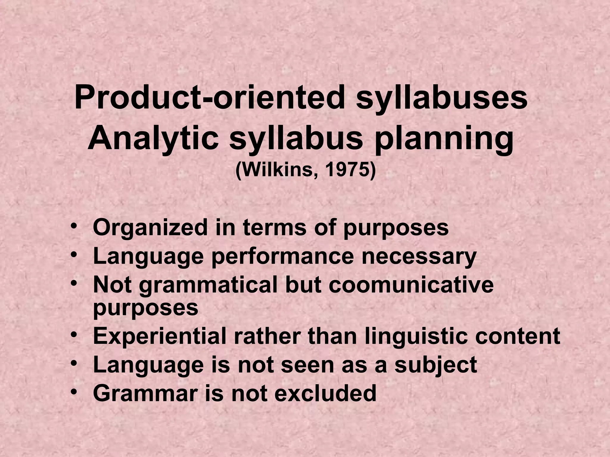 What is a Syllabus in Language Teaching? | PPT