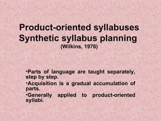 What is a Syllabus in Language Teaching? | PPT
