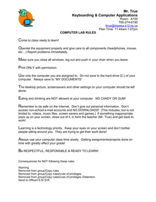 Syllabus (Word Document) | DOC | Homework and Study | Education