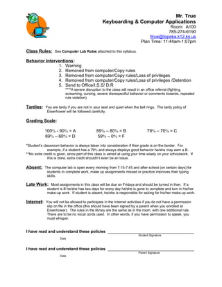 Syllabus (Word Document) | PDF