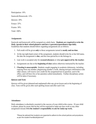 Language Arts Syllabus | DOC
