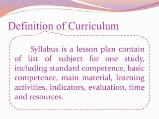 The Differences between Syllabus and Curriculum | PPTX