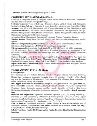 APS PGT Computer Science SylIabus | PDF