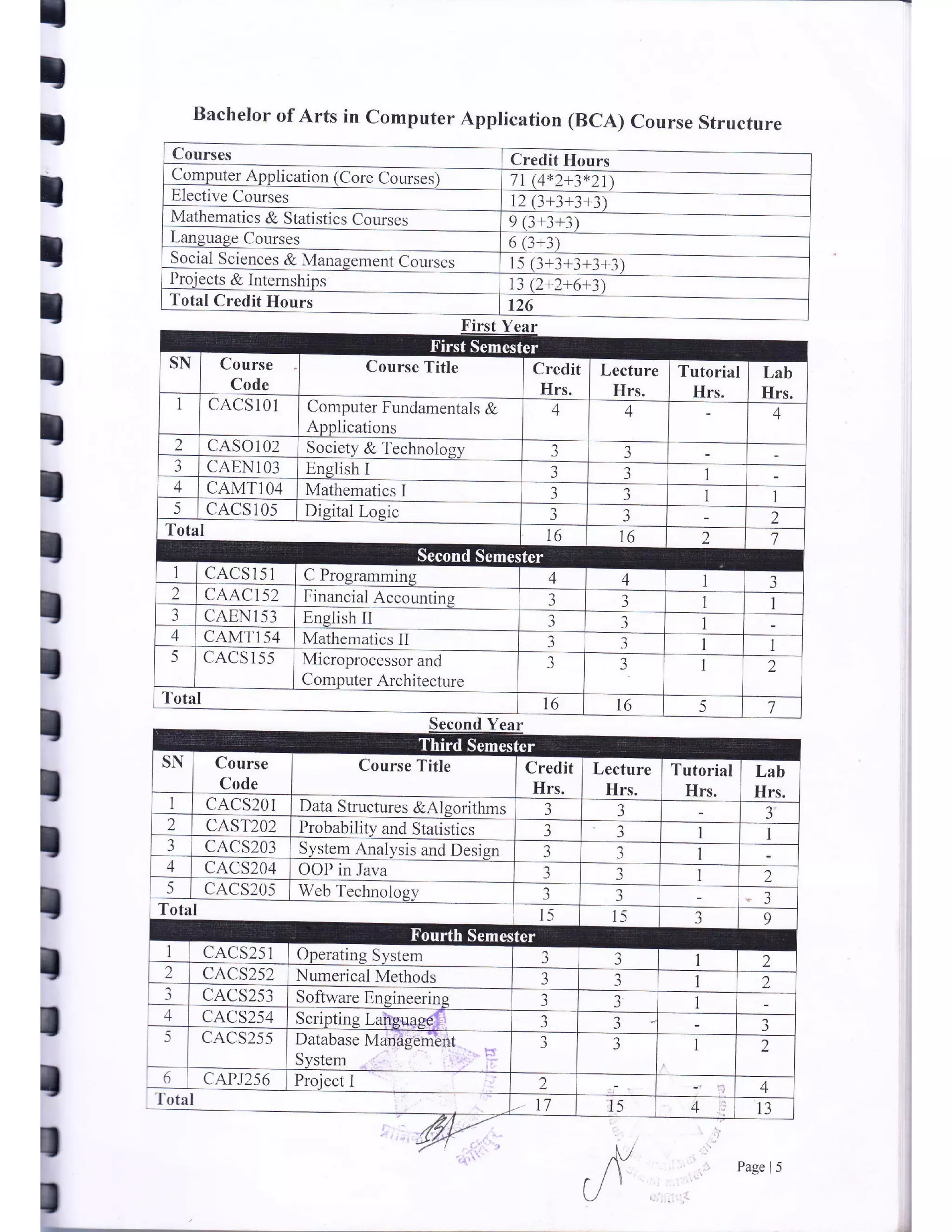 Syllabus BCA_Tribhuvan University | PDF | Free Download