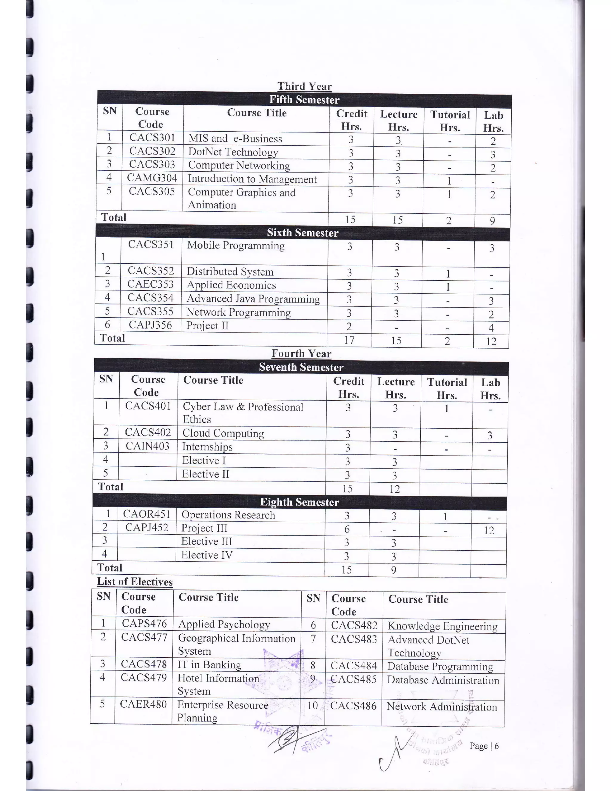 Syllabus BCA_Tribhuvan University | PDF | Free Download