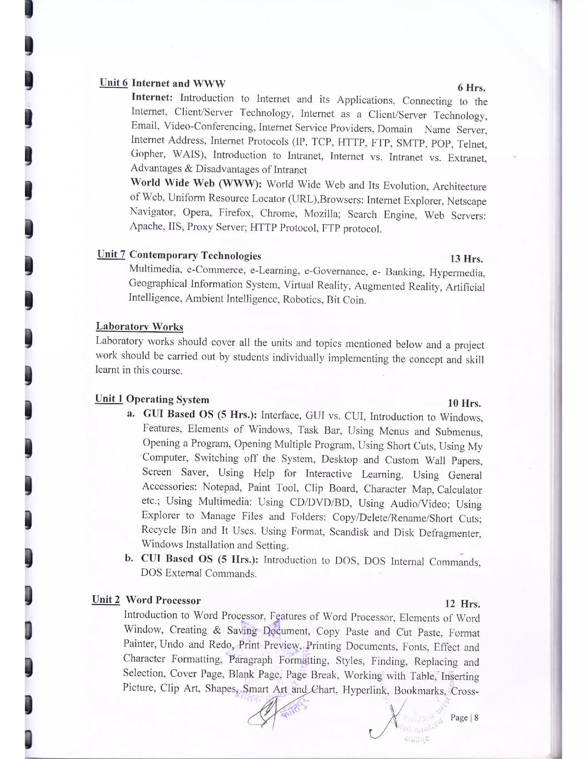 Syllabus BCA_Tribhuvan University | PDF | Free Download