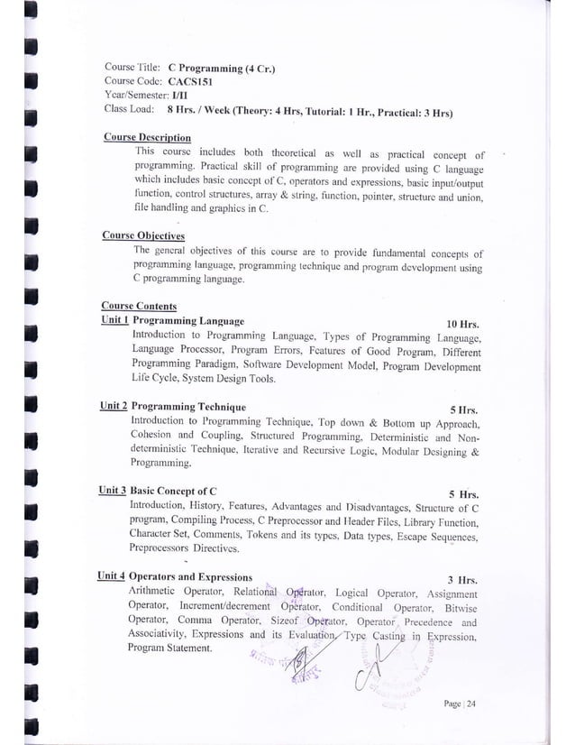 Syllabus BCA_Tribhuvan University | PDF