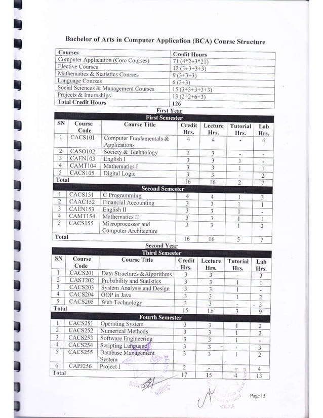 Syllabus BCA_Tribhuvan University | PDF | Free Download