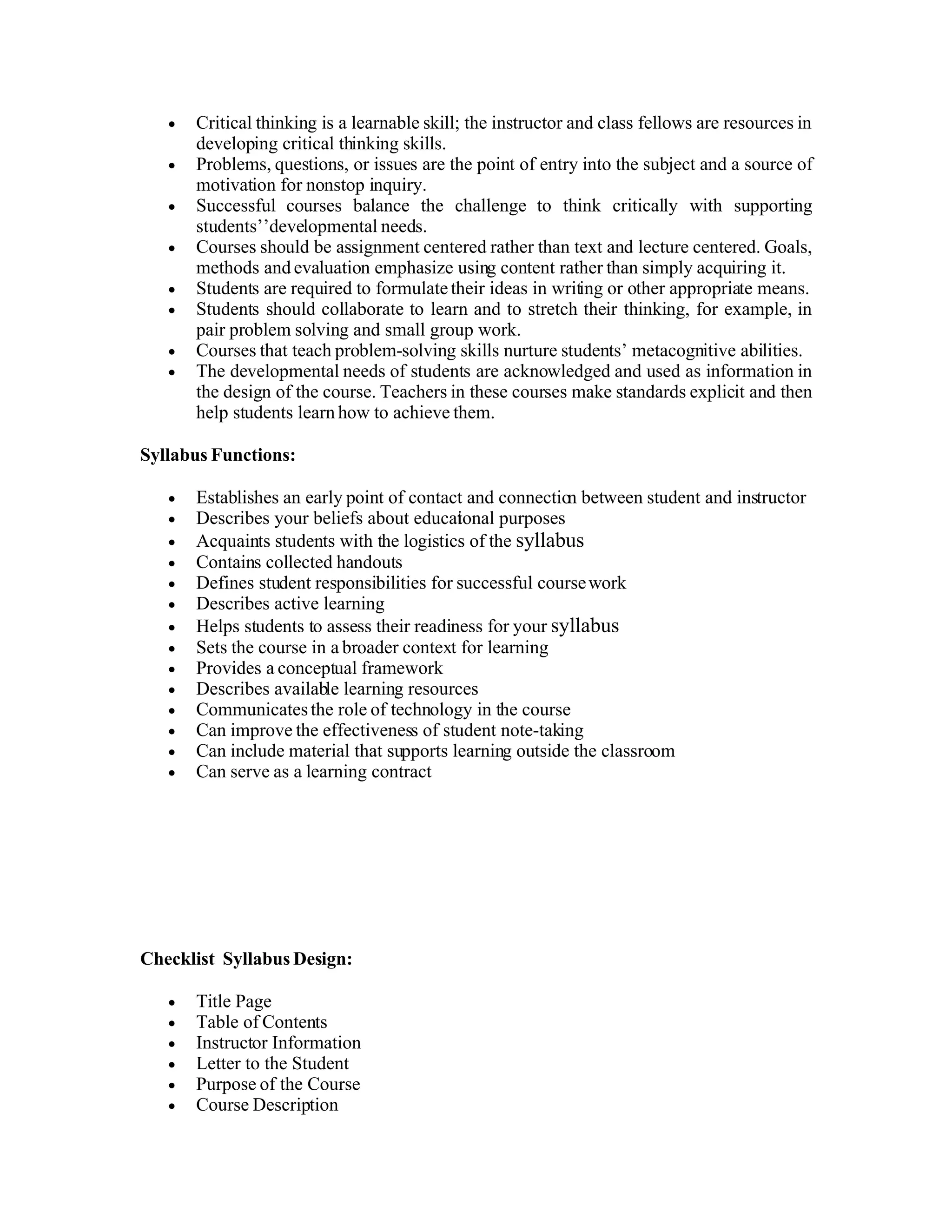 Syllabus Designing | DOC