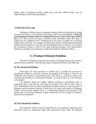 Syllabus Designing | DOC