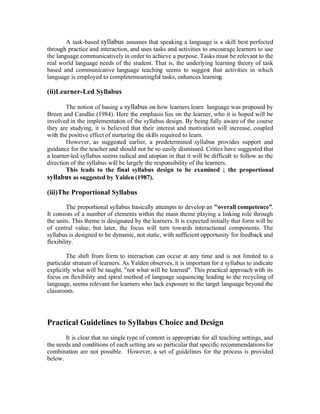 Syllabus Designing | DOC