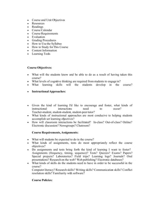 Syllabus Designing | DOC