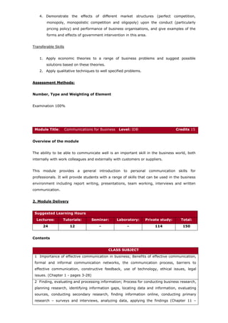 Syllabus International Diploma In Business | PDF
