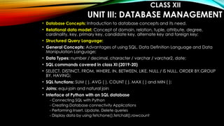 Python Syllabus for Class XI and XII school | PPTX | Programming Languages | Computing