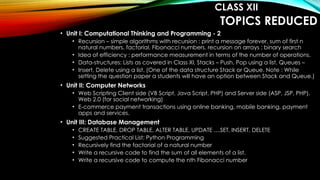 Python Syllabus for Class XI and XII school | PPTX