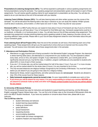 Intermediate Oral Skills Syllabus | DOCX