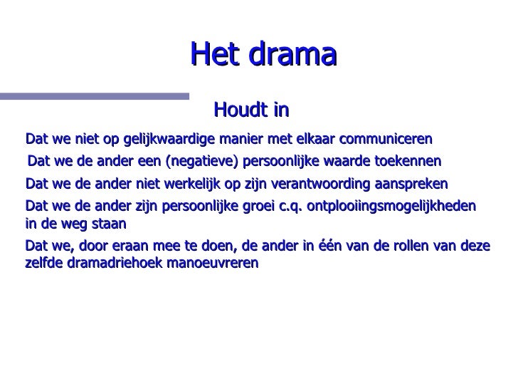 Dramadriehoek Bijlage