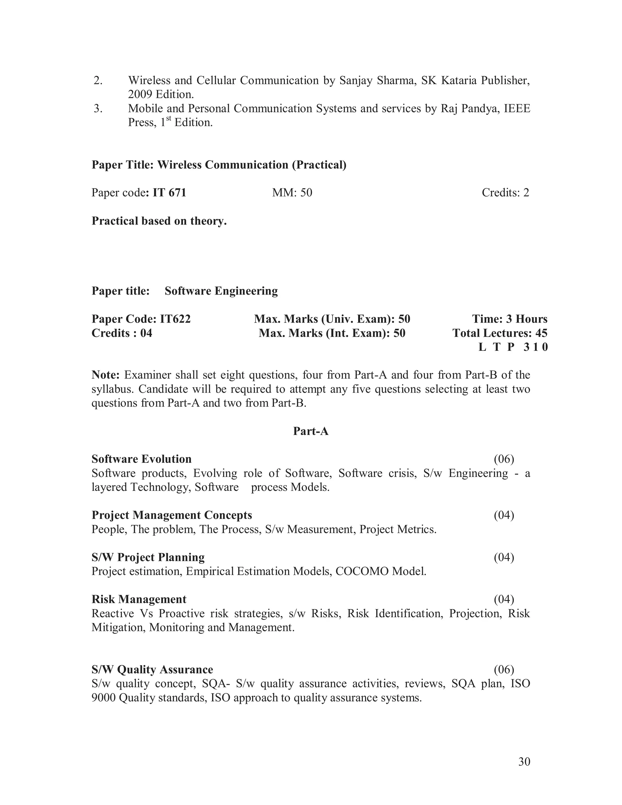 Syllabus 6th sem UIET PU | PDF