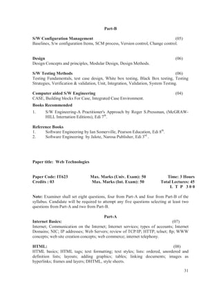 Syllabus 6th sem UIET PU | PDF