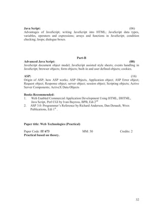 Syllabus 6th sem UIET PU | PDF