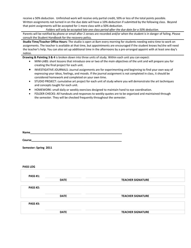 Syllabus adv dp_spring2011 | PDF