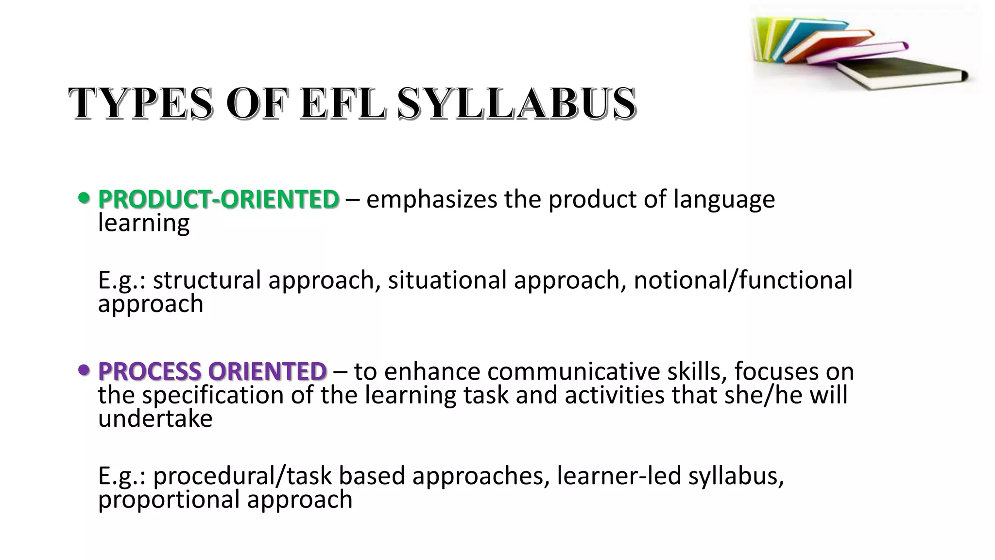 Syllabus, lesson plan and teaching materials | PPTX