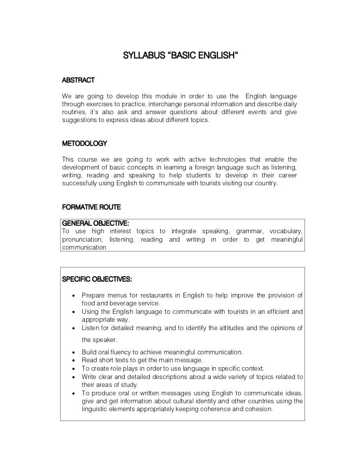 Syllabus Basic Ebglish syllabus-basic-ebglish