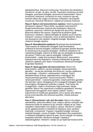 Syllabus biomonitorim mjedisor r | PDF