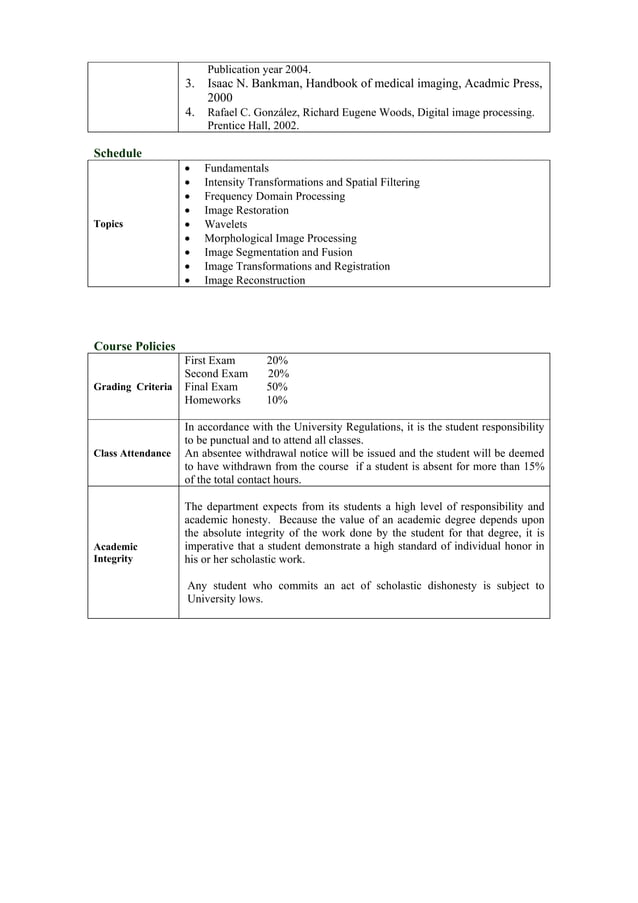 Syllabus bme544 | PDF