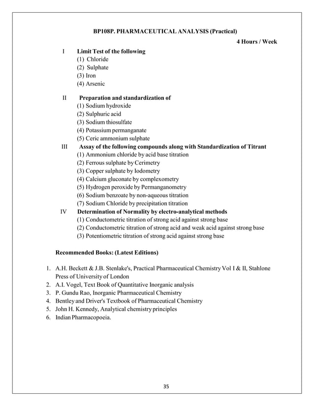 Syllabus_B_Pharm for b pharm student studing under Rajiv Gandhi University of Health and Science ...