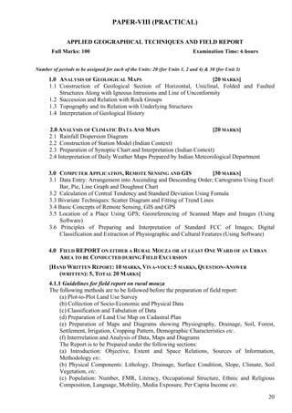 Syllabus ba/bsc geography of Burdwan University | PDF