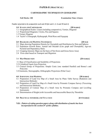 Syllabus ba/bsc geography of Burdwan University | PDF