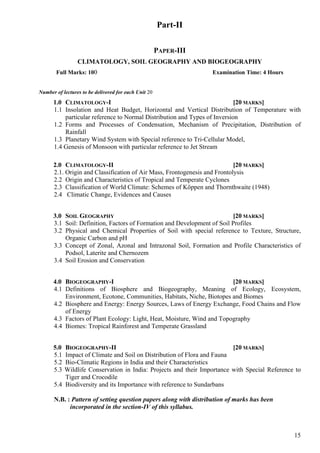 Syllabus ba/bsc geography of Burdwan University | PDF