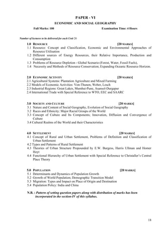 Syllabus ba/bsc geography of Burdwan University | PDF