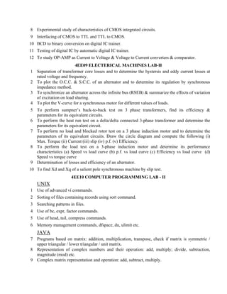 Syllabus b tech electrical subject to approval of academic co | PDF