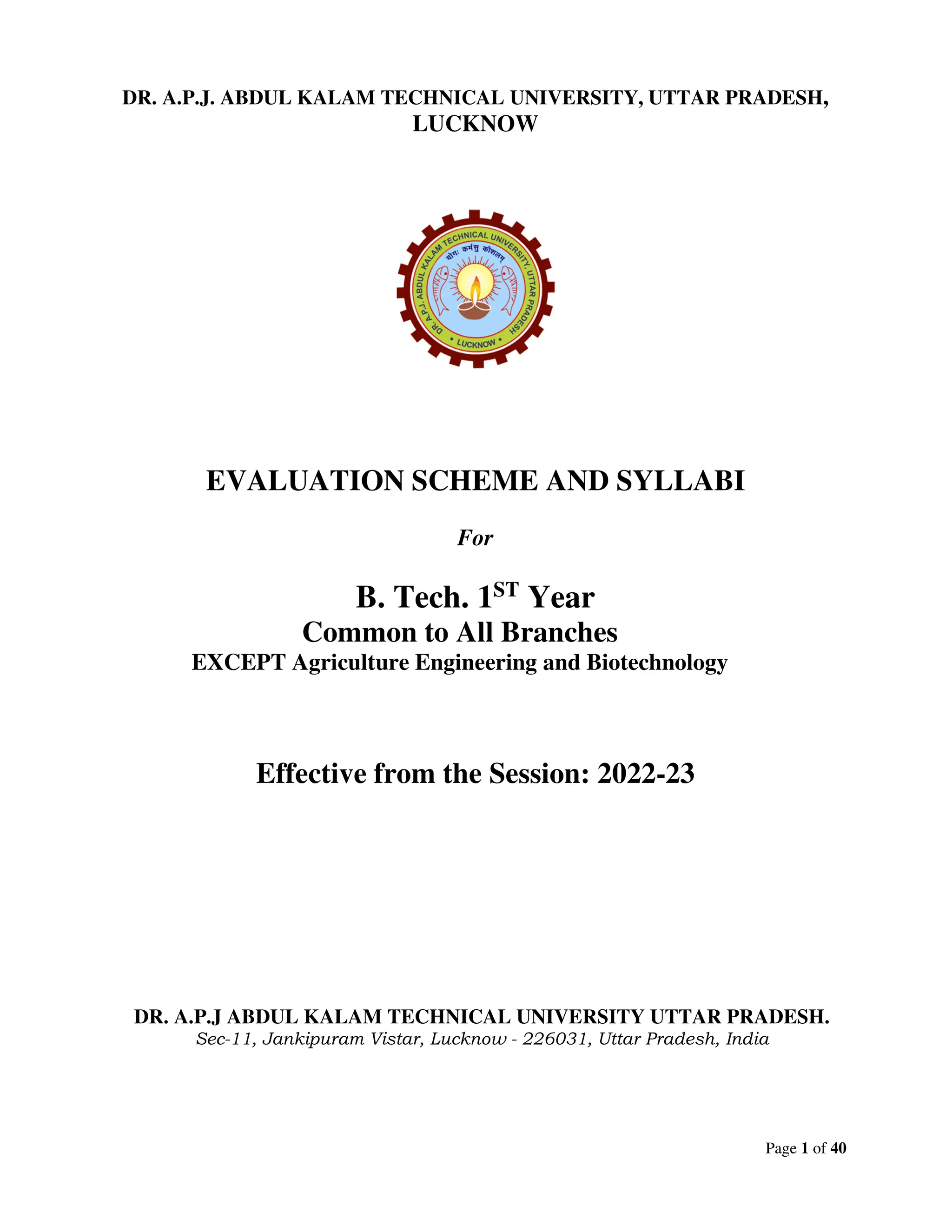 Syllabus_BTech_First_Yr_Common_other_than_AG_&_BT_effective_from_2022 ...