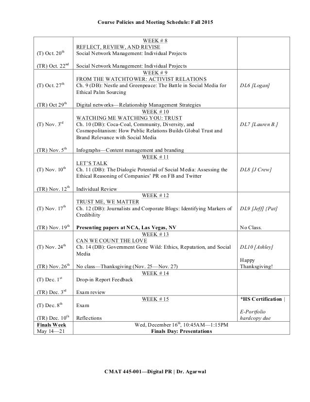 Digital Public Relations Syllabus