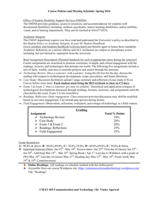 Communication and Technology Spring 2016 | PDF | Homework and Study ...