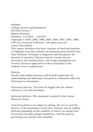 SyllabusCollege Science and HumanitiesSCI220 Version 7H.docx