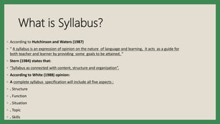 Syllabus design | PPTX