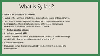 Syllabus design | PPTX
